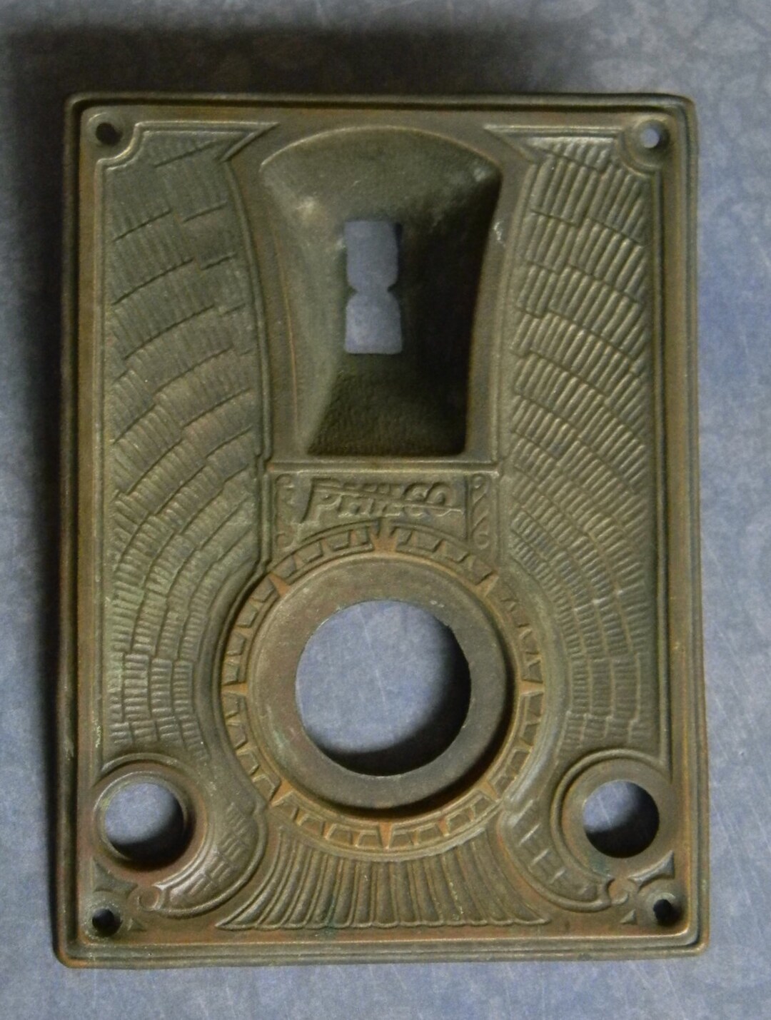 Antique Art Deco Style Brass Radio Faceplate Cover for Receiver Dial ...