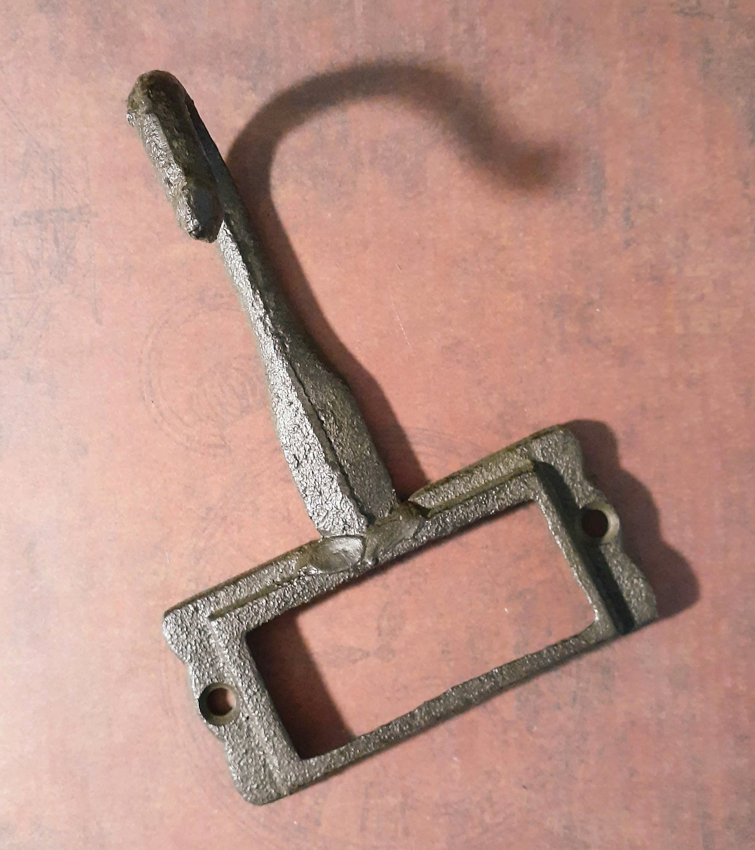 Amazing Elegant Name Card Cast Iron Hook or Hat Post. Name Tag Hook ...