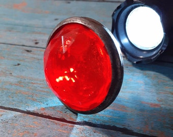 Smooth White Faceted Glass Jewel Indicator Panel Lamp Cover. Beautiful ...