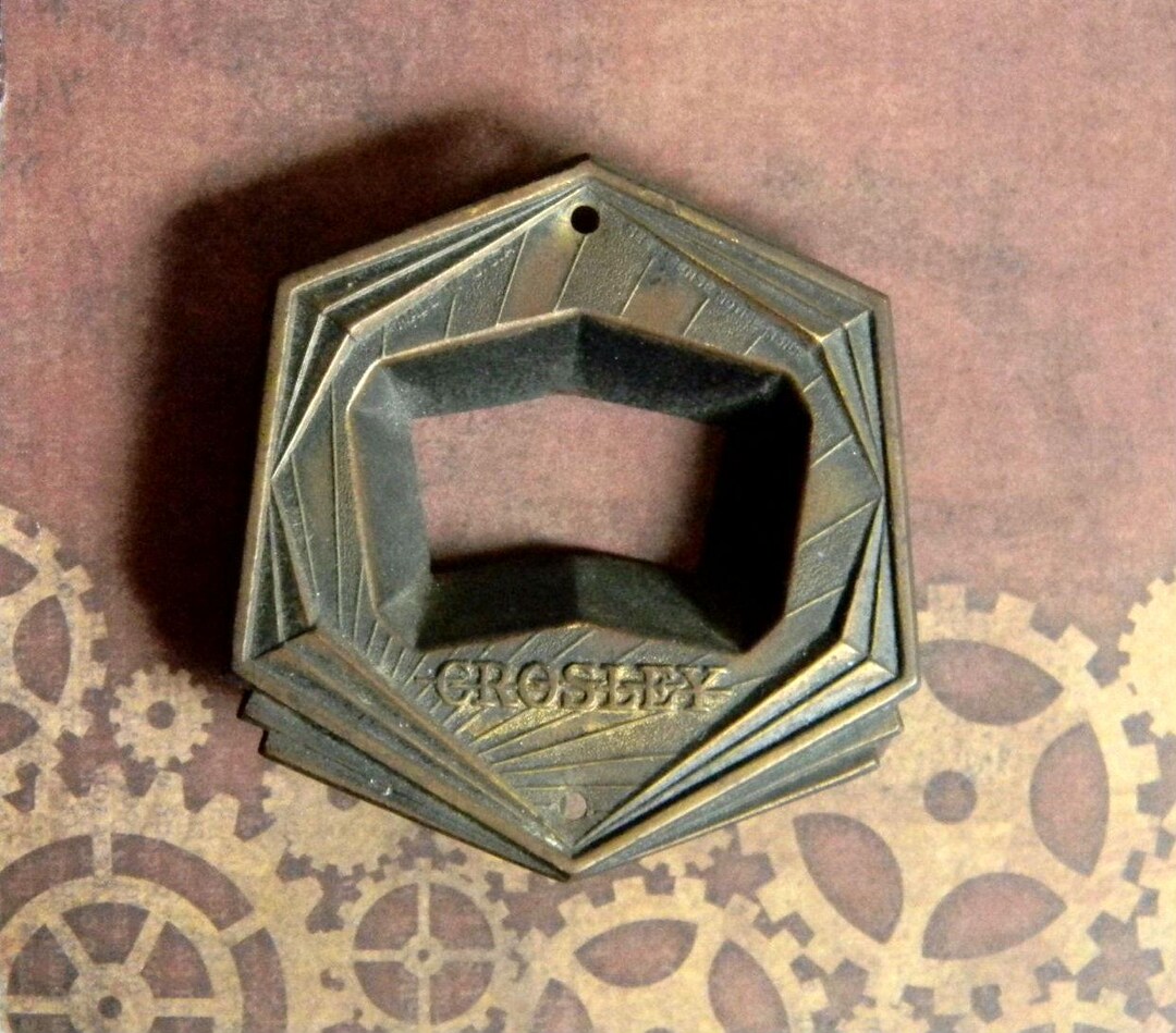 Antique Art Deco Style Brass Radio Faceplate Cover for Receiver Dial ...