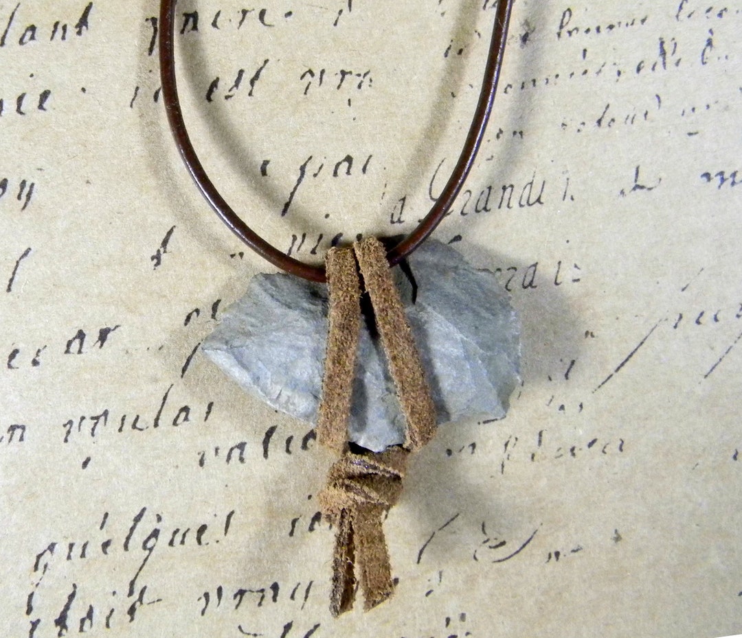 Amazing Still-sharp Stone Hide Scraper Artifact Pendant. Native ...
