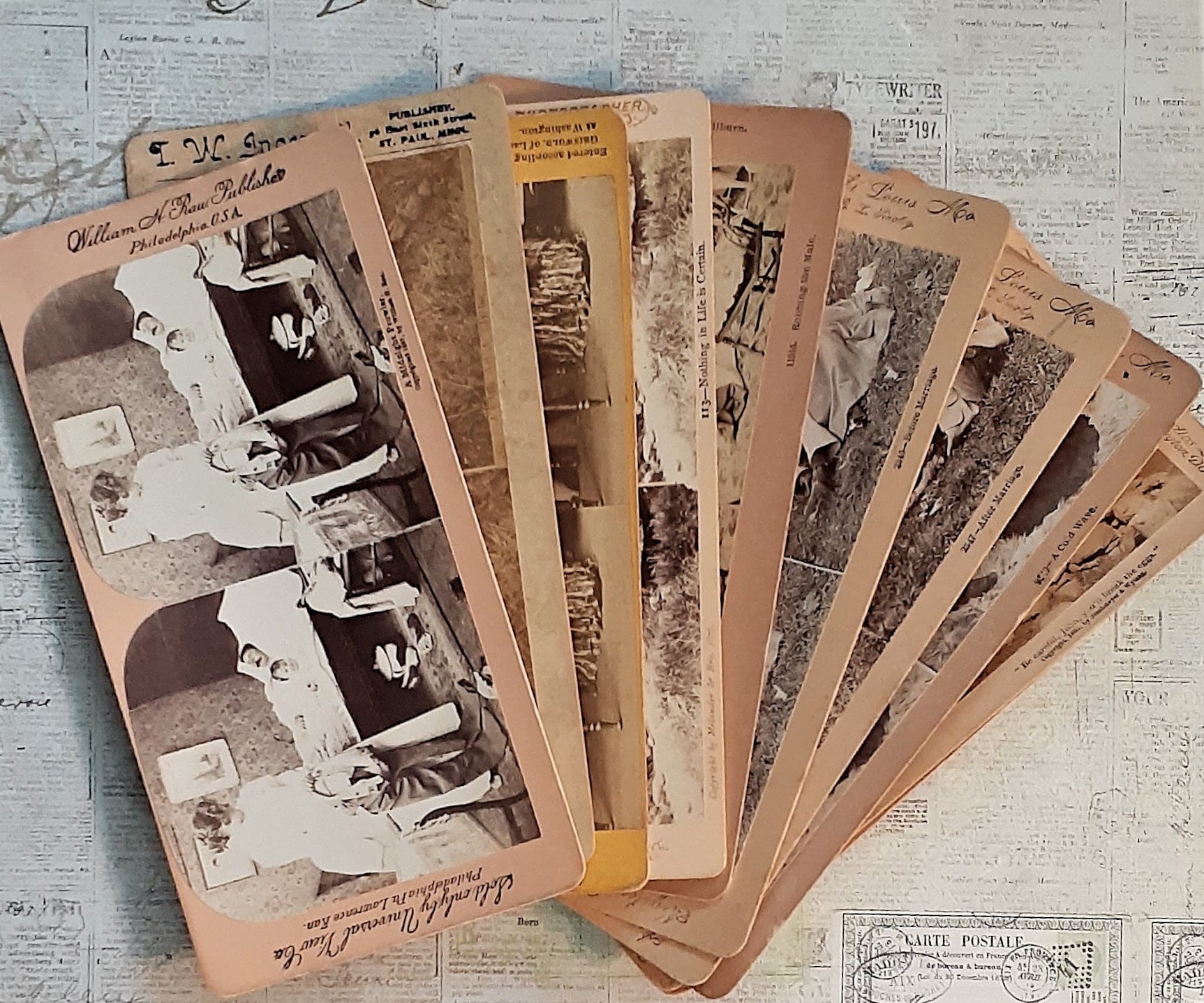 Fun Collection of 10 Antique Stereogram Cards. Humorous - Etsy