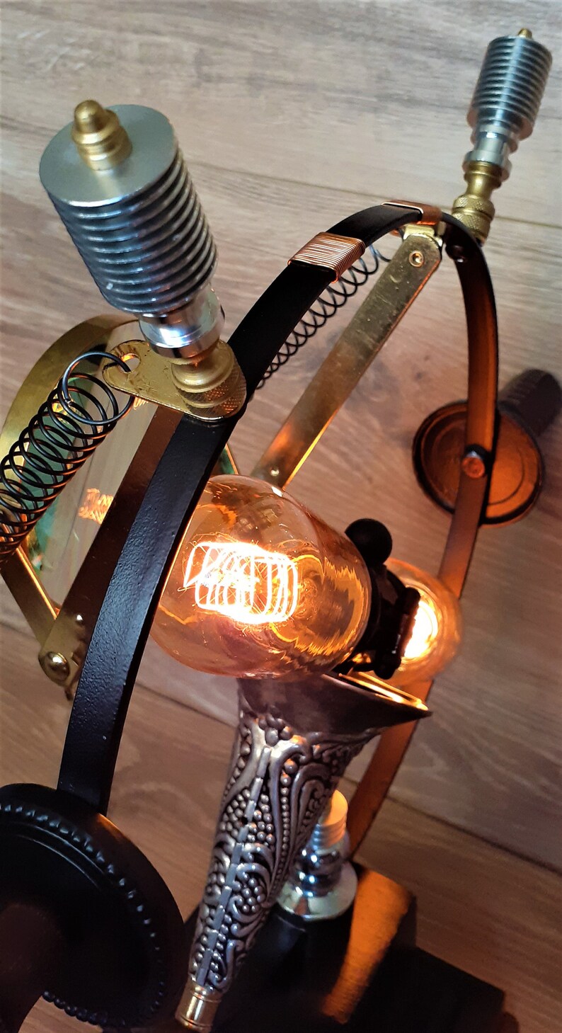 Mesmerizing Sci-fi Steampunk Table Lamp. One-of-a-kind | Etsy