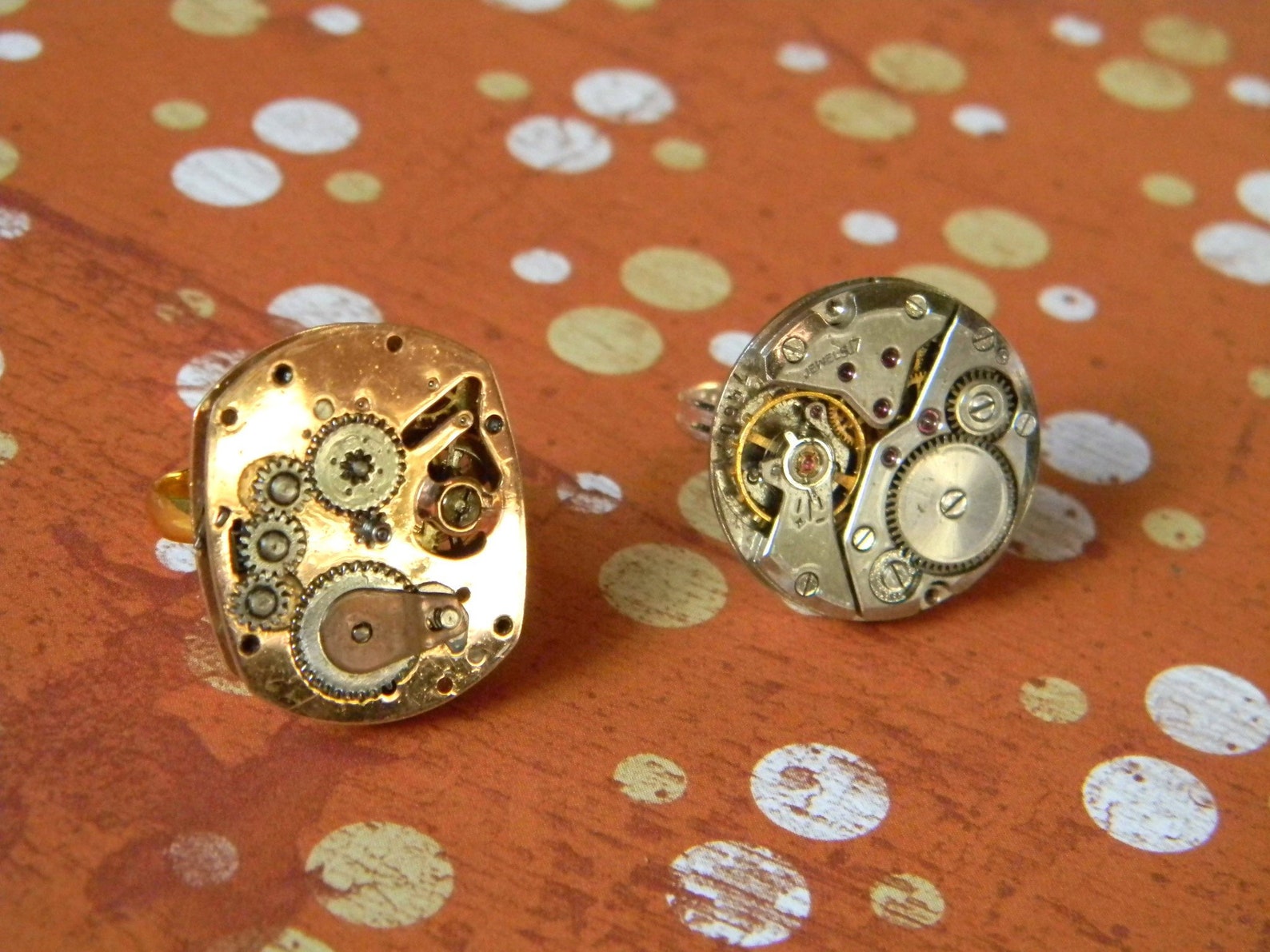 Steampunk Watch Movement Ring. Silver Tone or Gold Your | Etsy