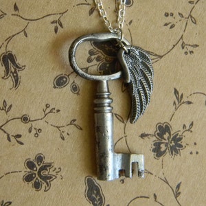 Petite Antique Key Pendant - Beautiful Old Key Re-purposed for Unique ...
