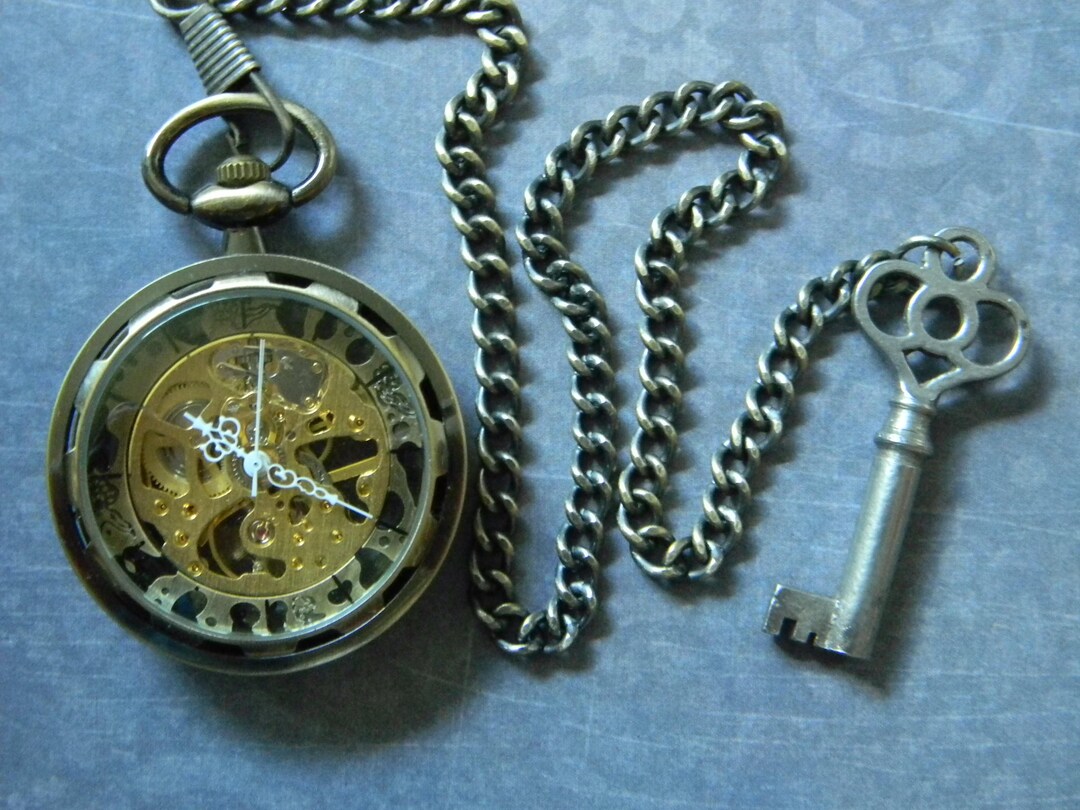 Beautiful Self Winding & Hand Wound Bronze Tone Steampunk Style Pocket ...