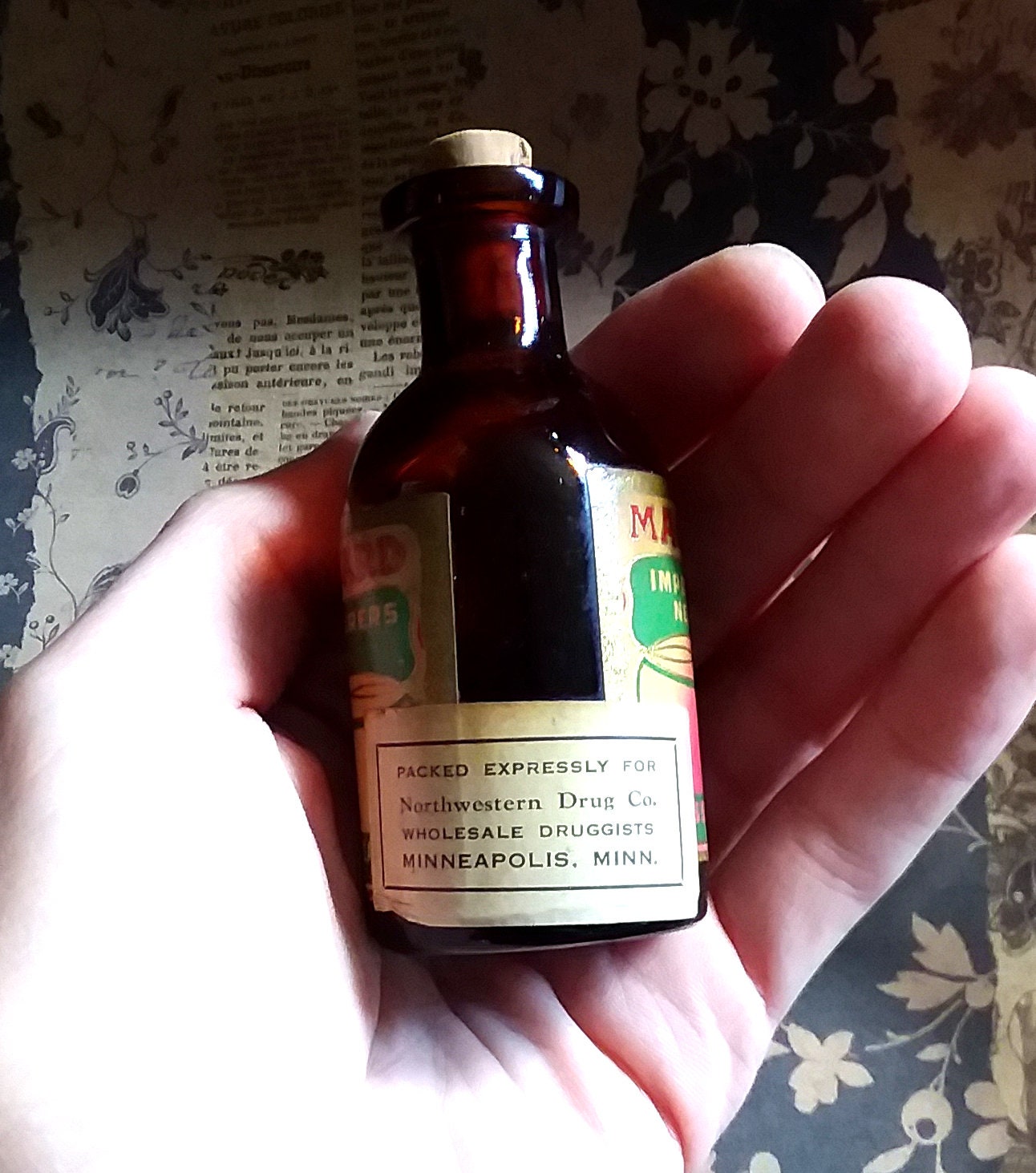 Partially Full Antique Apothecary Remedy Bottle W/label That - Etsy