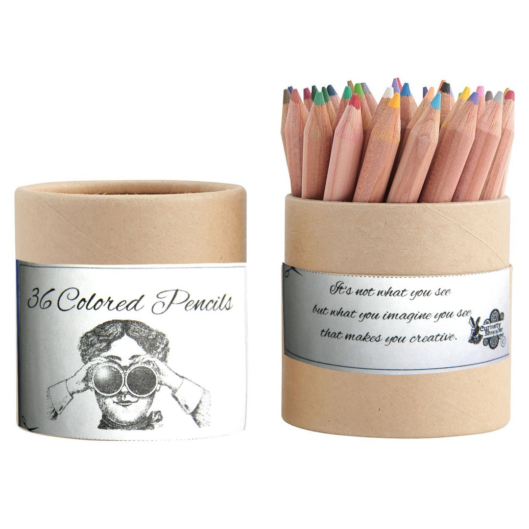 36 Quality Colored Pencils. Travel Box W/ Lots of Pastels From the ...