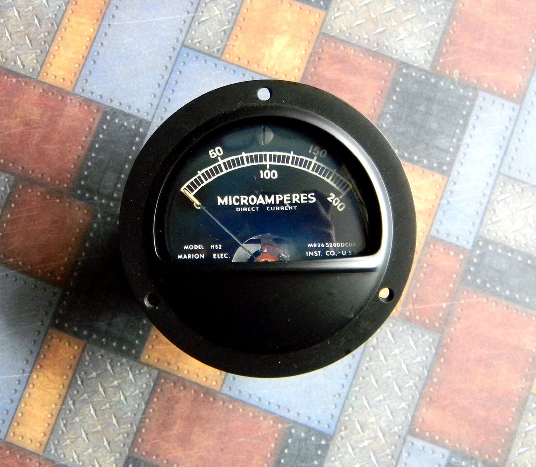 Fully Functional Vintage Microamperes Ammeter Gauge Mfg. by Marion ...