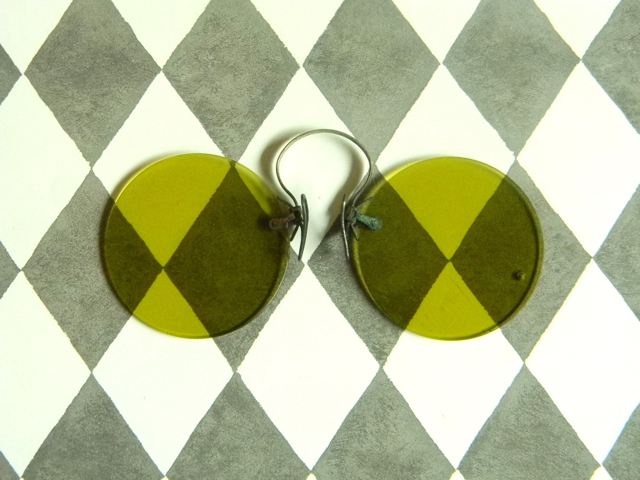 Rare Citrine Yellow Tinted Vintage Pince Nez Sunglasses. | Etsy