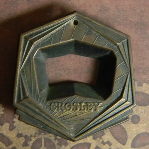 Antique Art Deco Style Brass Radio Faceplate Cover for Receiver Dial ...