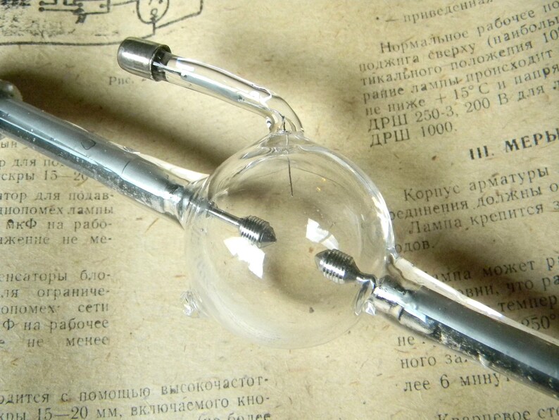 Huge Vintage Mercury Quartz Tube High Pressure Xenon Arc Lamp. - Etsy