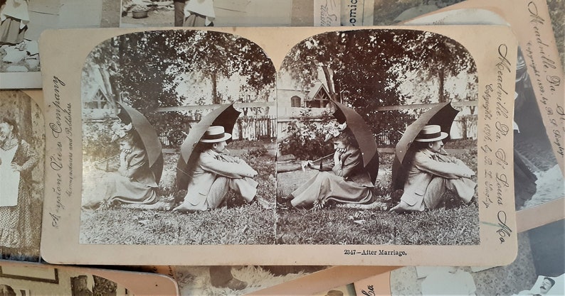 Fun Collection of 10 Antique Stereogram Cards. Humorous - Etsy