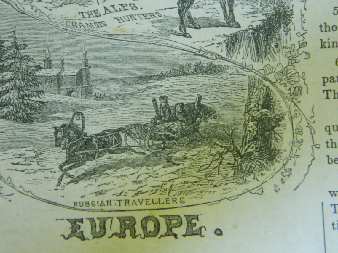 Victorian Era Engraved Print Map of the British Isles A - Etsy