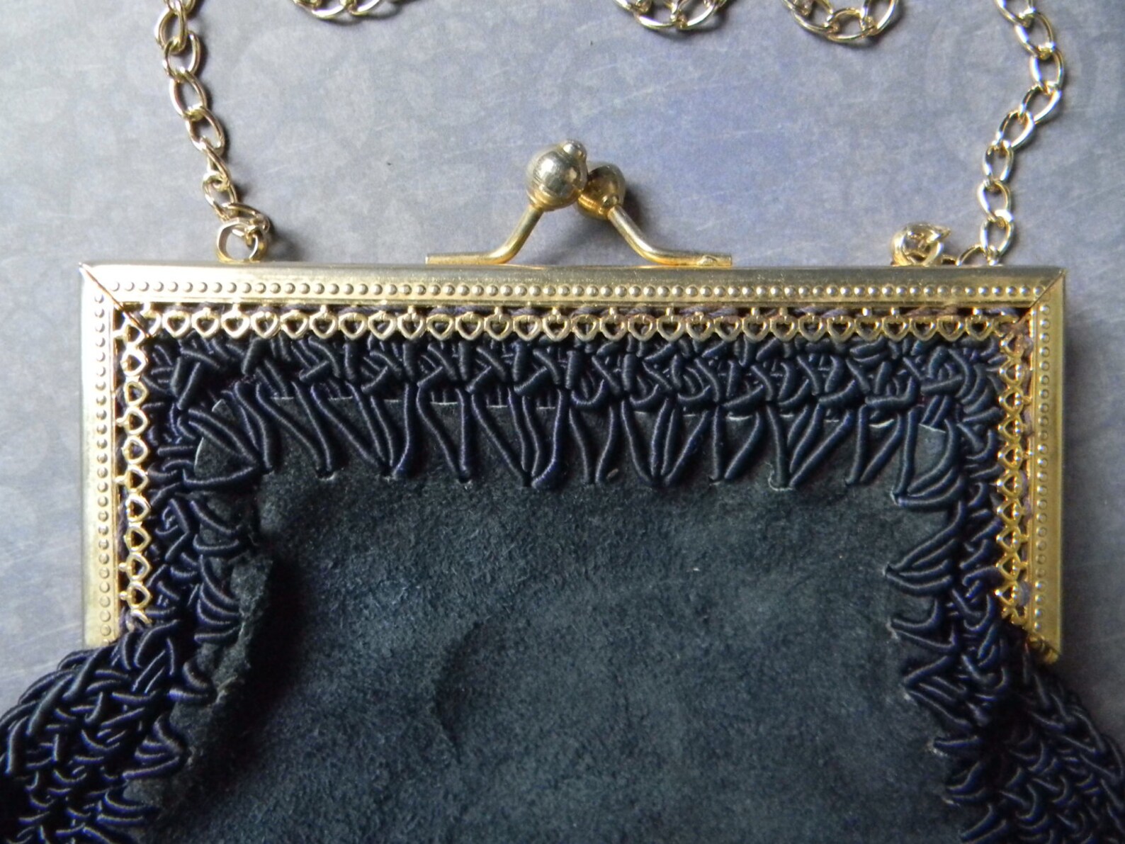 Elegant Vintage Victorian Style Blue Suede Leather Purse. Made - Etsy