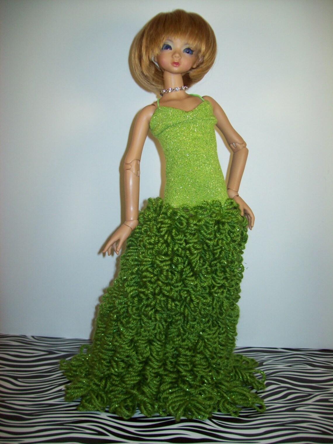 BJD Clothes Green Knitted Gown for SD or MSD | Etsy
