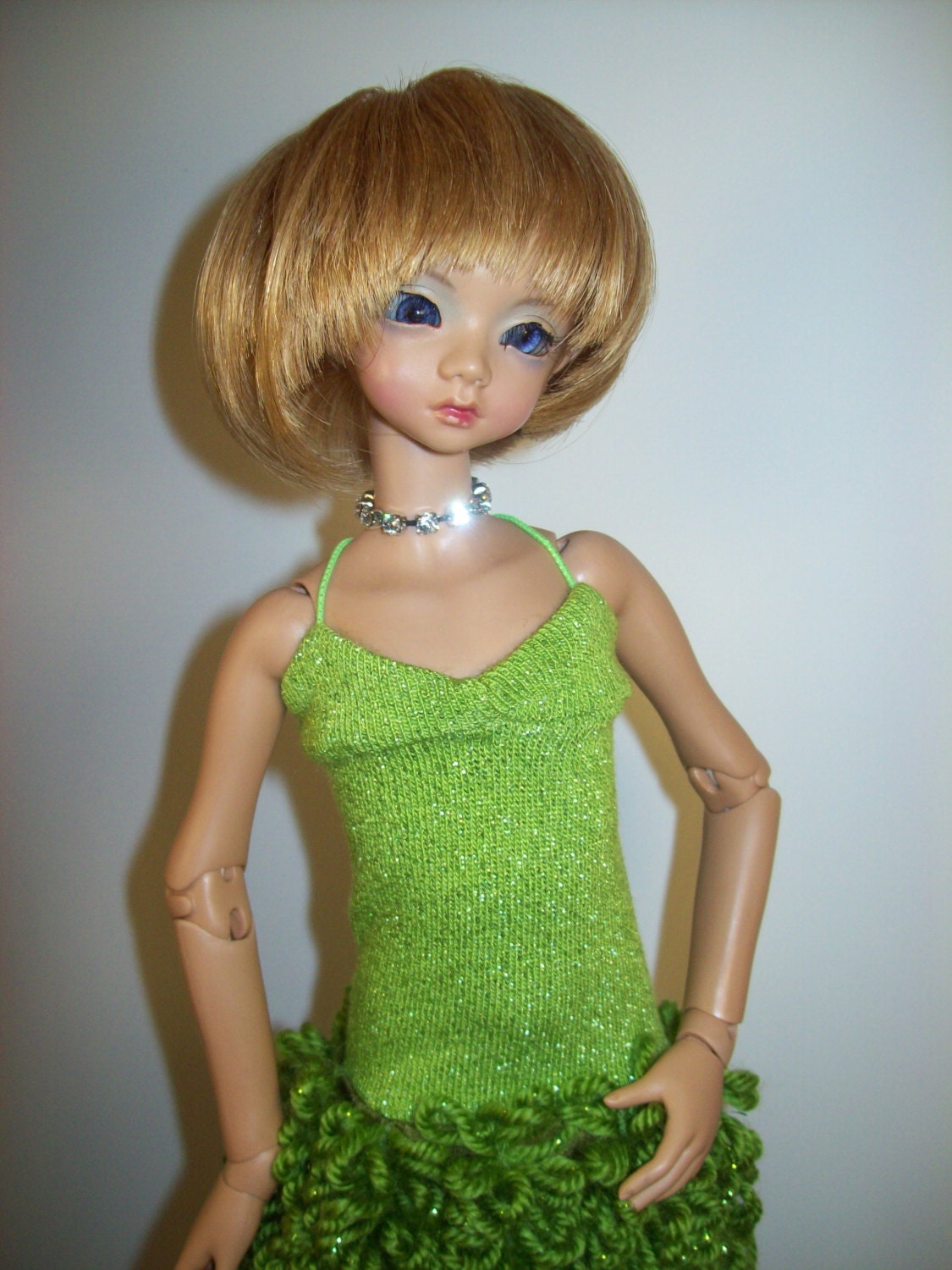 BJD Clothes Green Knitted Gown for SD or MSD | Etsy