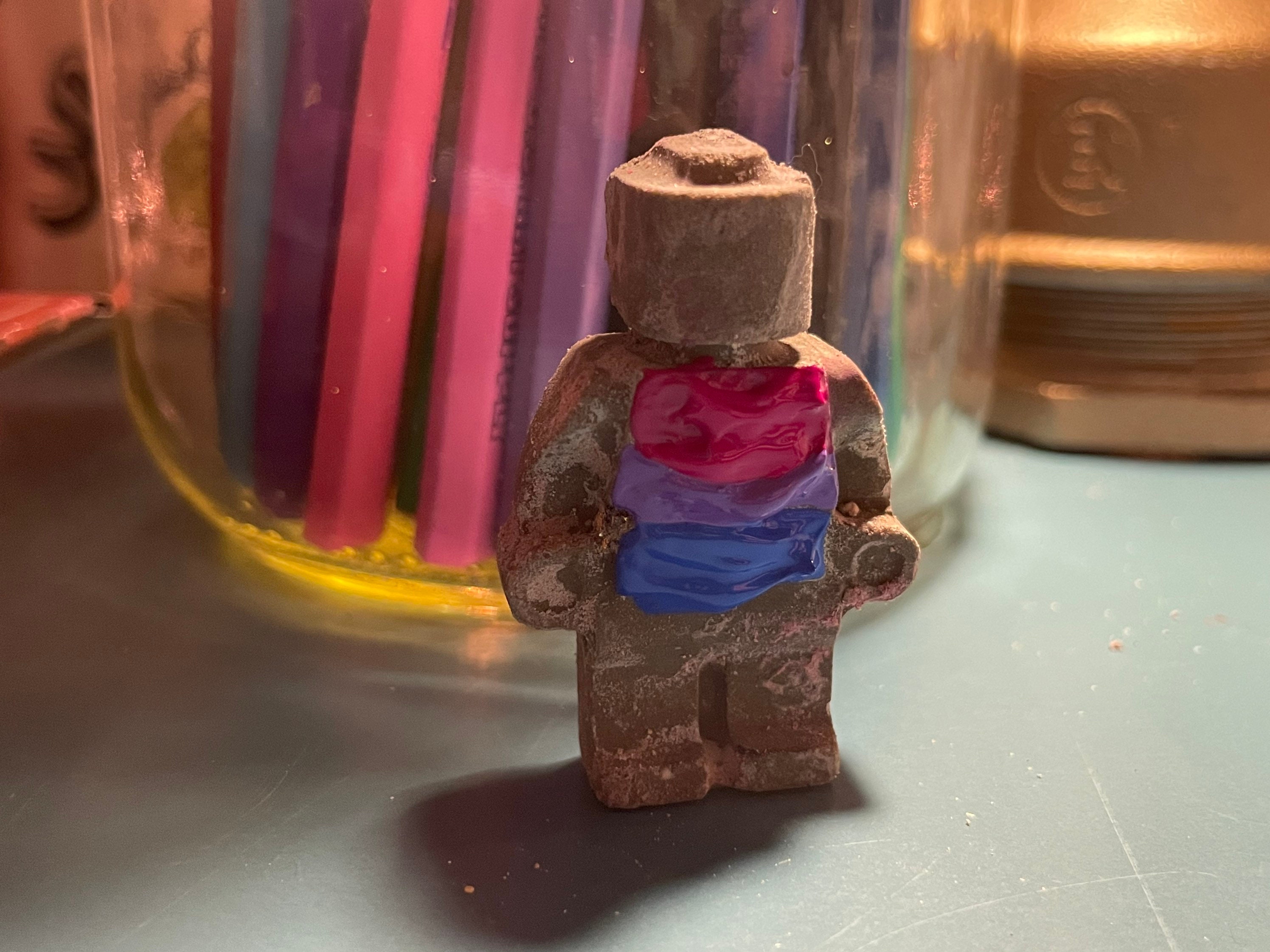 Lego Statue With Bisexual Flag - Etsy
