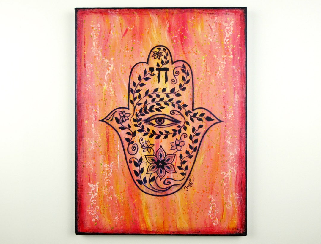Sale Hamsa Hand Original Artwork / Healing Hand Painting / - Etsy