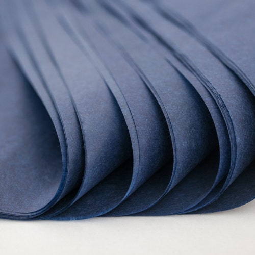Navy Blue Tissue Paper 24 Sheets Bulk Midnight Blue Tissue - Etsy