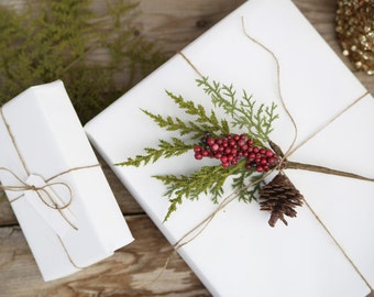 White wrapping paper | Etsy