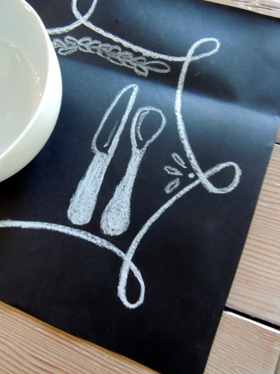 Matte Black Gift Wrap 15 feet | Chalkboard Paper Roll | Black Kraft ...