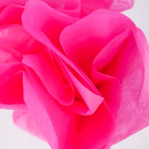 Hot Pink Tissue Paper 24 Sheets Bulk Neon Pink Tissue Paper Cerise ...