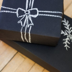 Matte Black Wrapping Paper Roll 30 Feet Chalkboard Gift Wrap Black ...