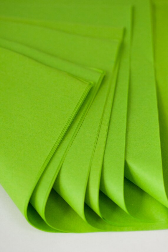 Lime Green Tissue Paper 24 Sheets | Apple Green Tissue Paper | Bright ...