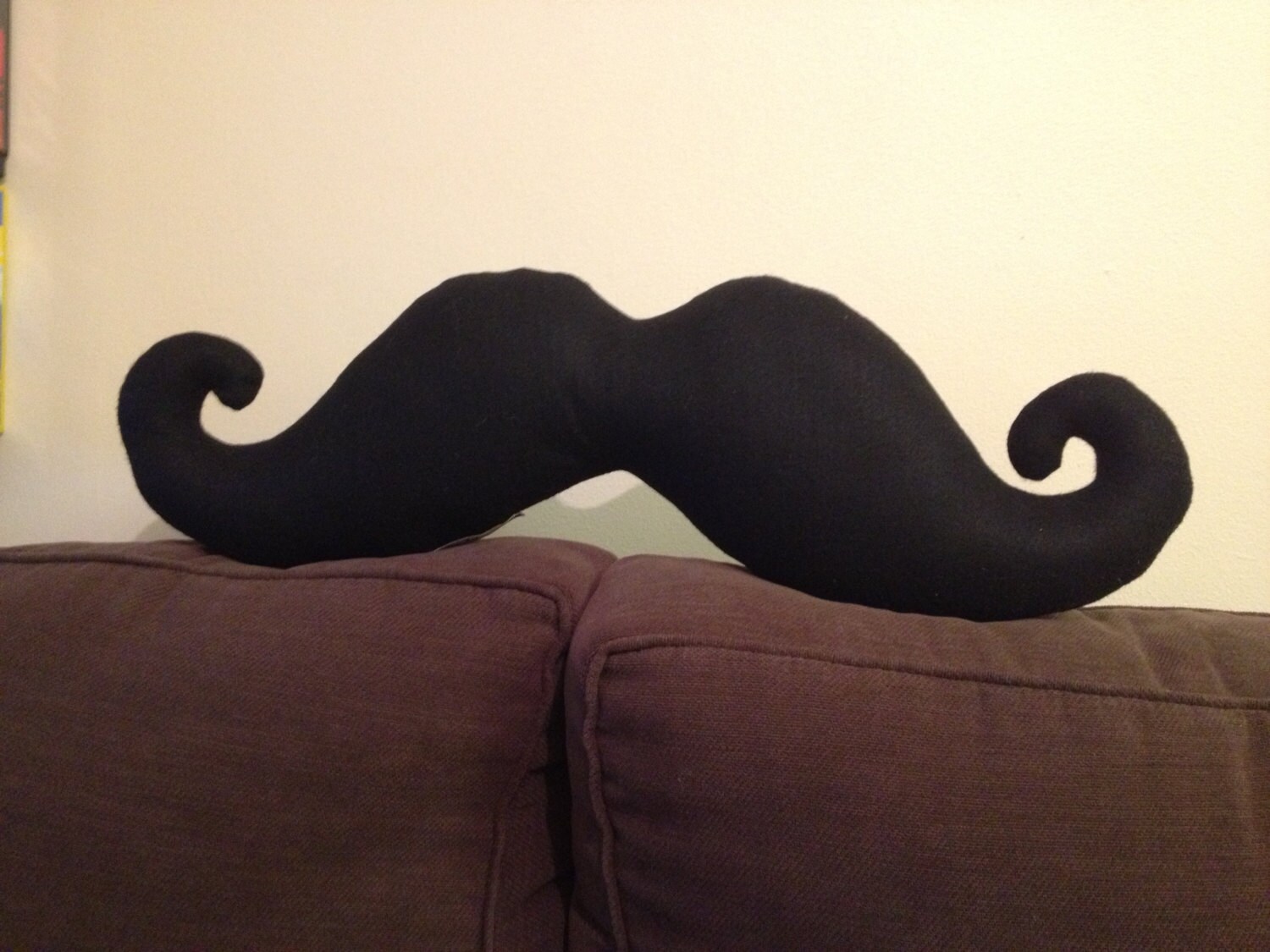 Big Shaped Handmade Moustache Cushion. Throw Pillow. Home Decor. Black ...
