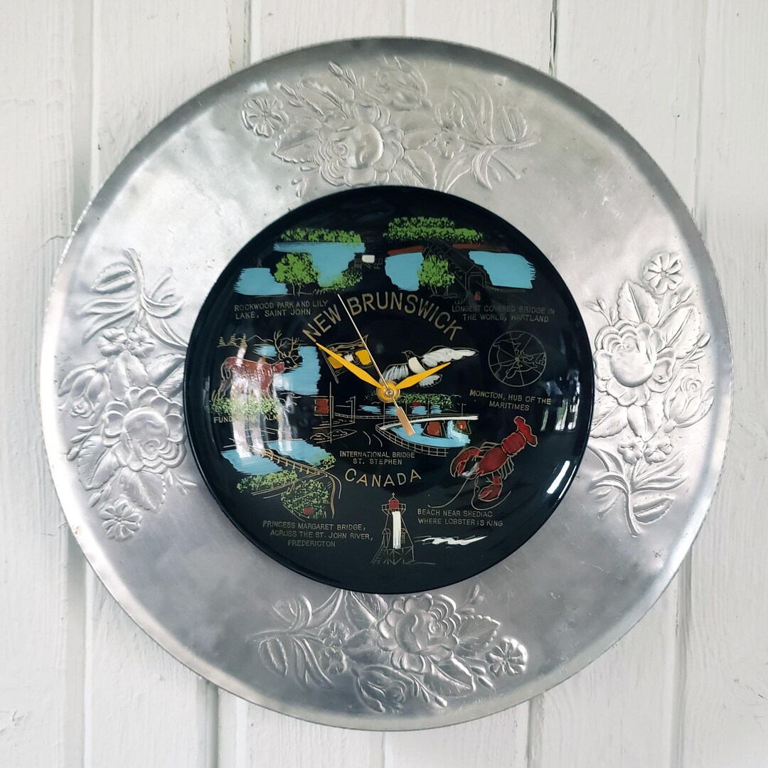 Found Object Folk Art Wall Clock - Etsy