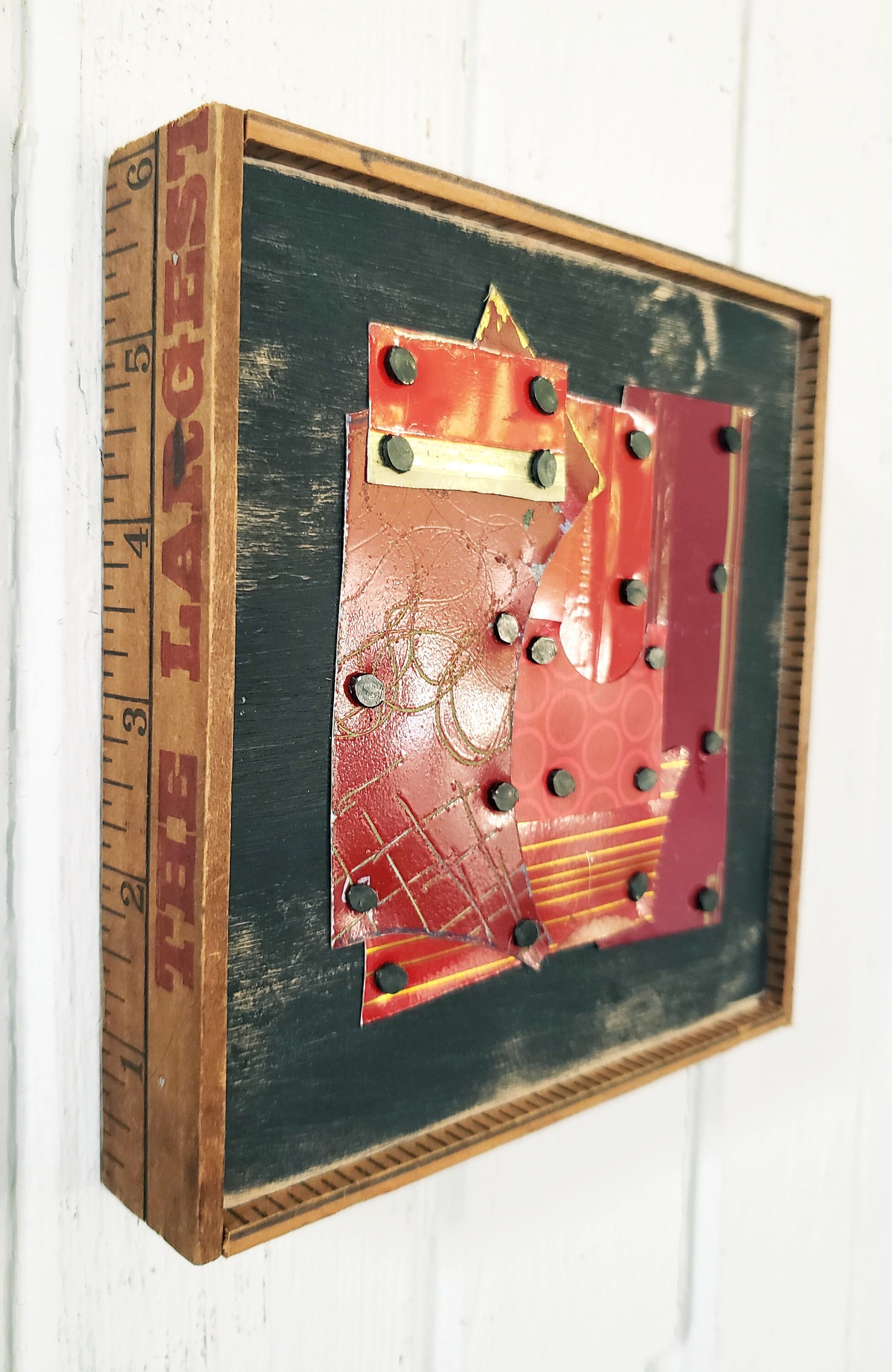 Study in Red. Recycled Metal Wall Art - Etsy