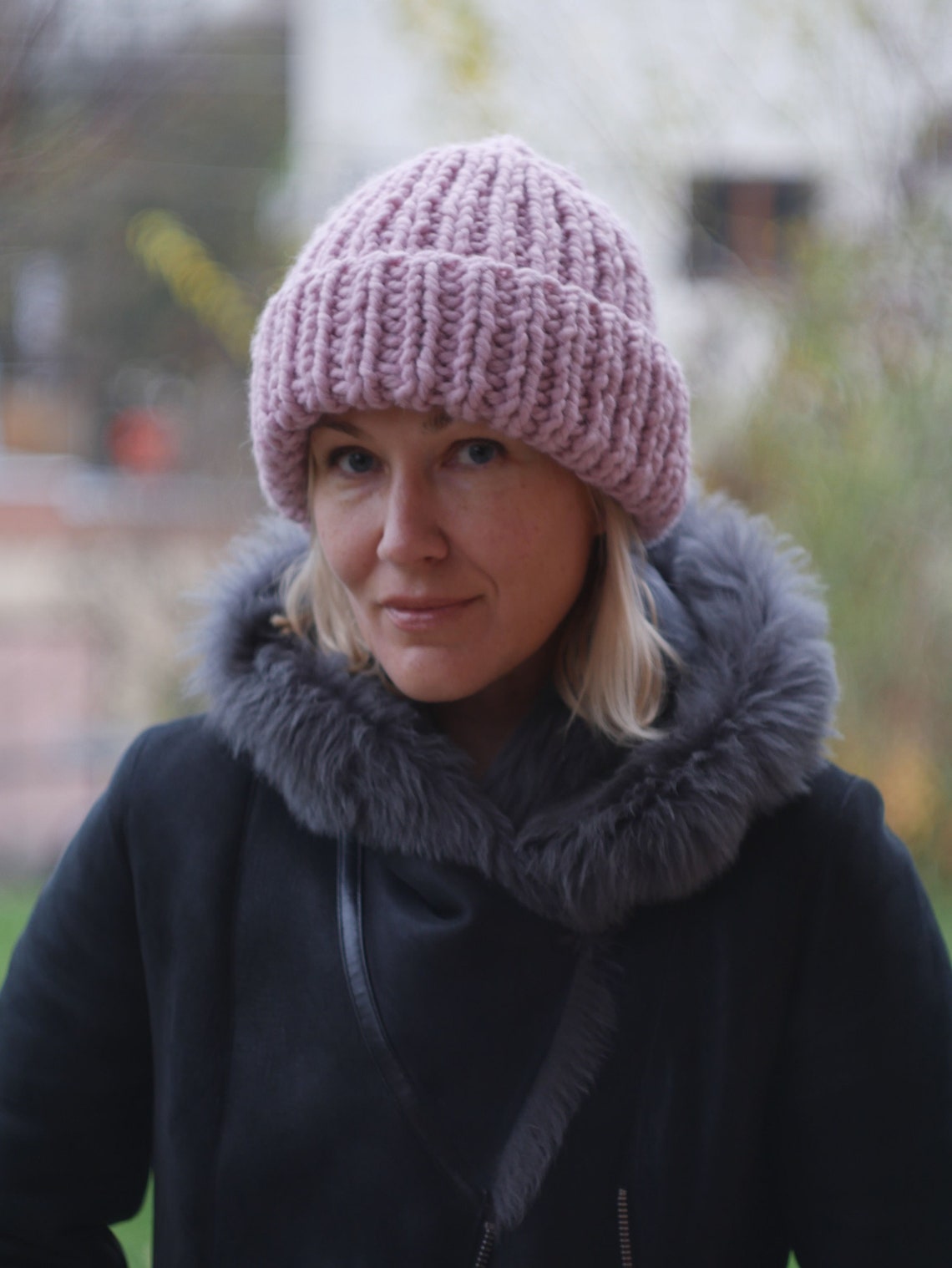 Pink Chunky women hat Knit cozy Hat Chunky women hat | Etsy