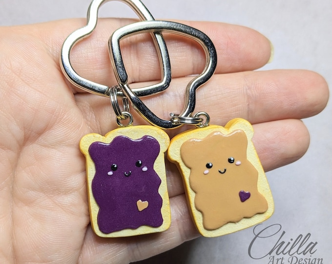 Peanut Butter and Jelly Key Rings Valentine's Day Gift for Bff Couples ...