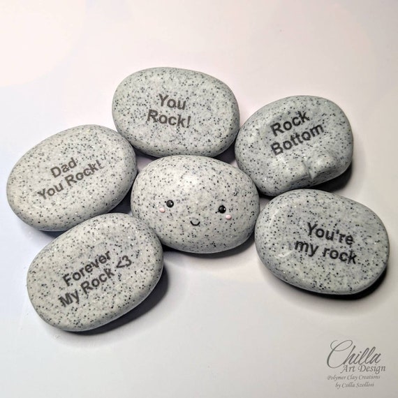 Personalizable Cute Rock Lucky Stone Pebble Geology Rock - Etsy