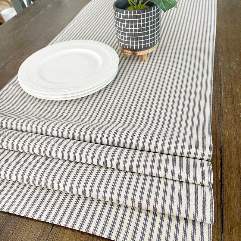Striped Table Runner - Etsy