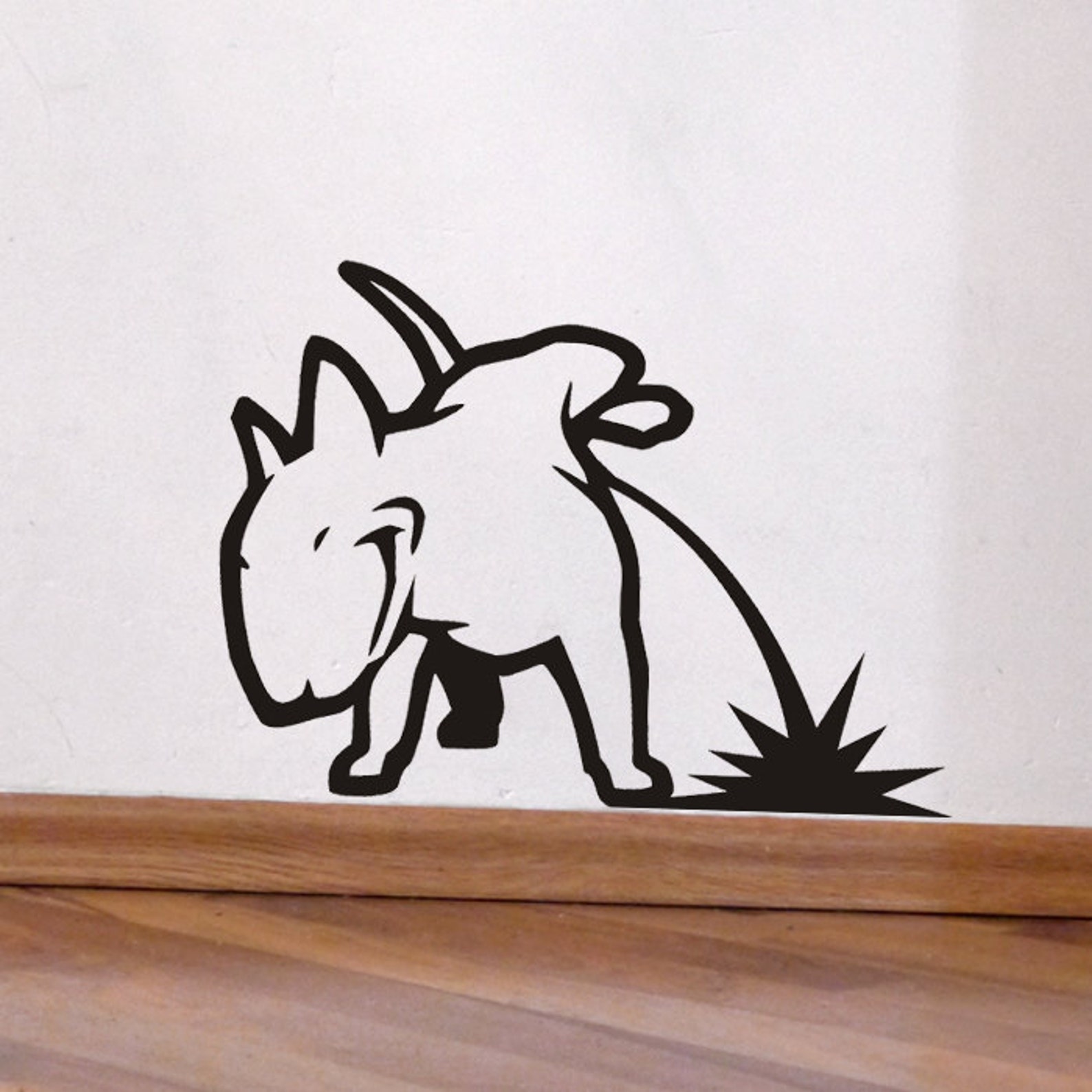 Dog Decal Pissing Bull Terrier, Vinyl Sticker Decal - Good for Walls ...