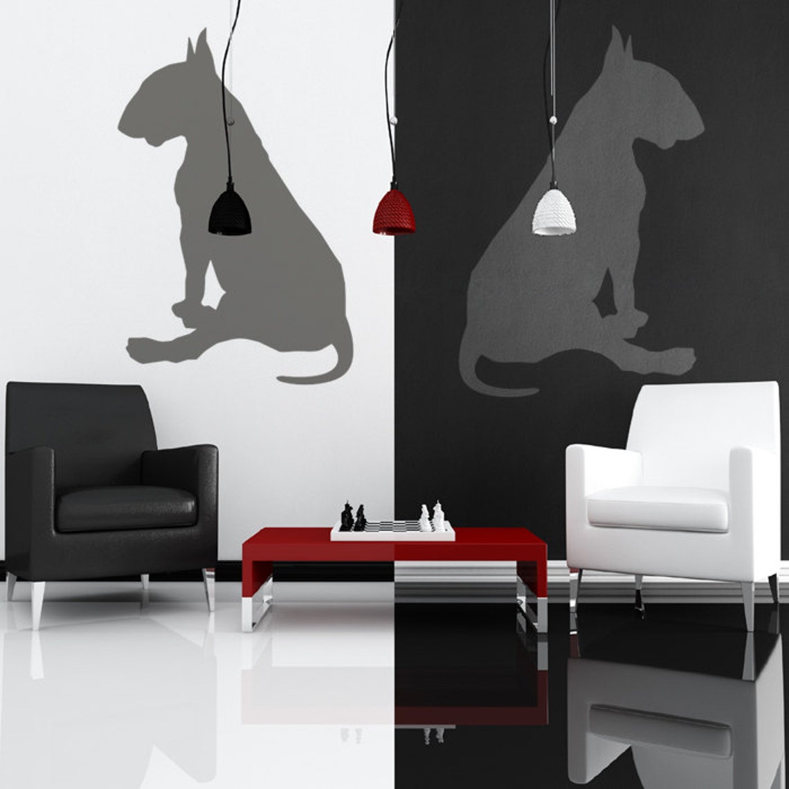 Dog Decal Sitting Bull Terrier Vinyl Sticker Decal Good for - Etsy