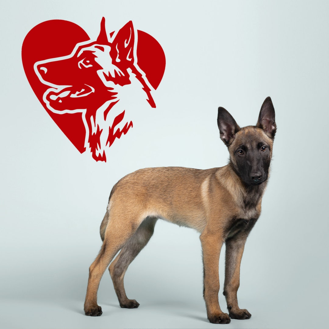 Malinois Love Dog Wall Decal Psiakrew Lover Gift Idea Baby Room Decals ...