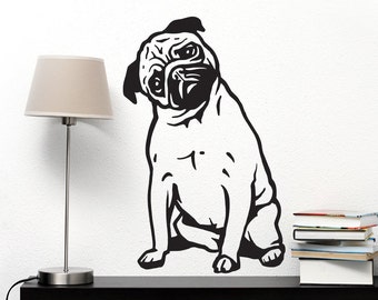 Peace Love Pug Sticker H122 8 Vinyl Puggle Pugs - Etsy