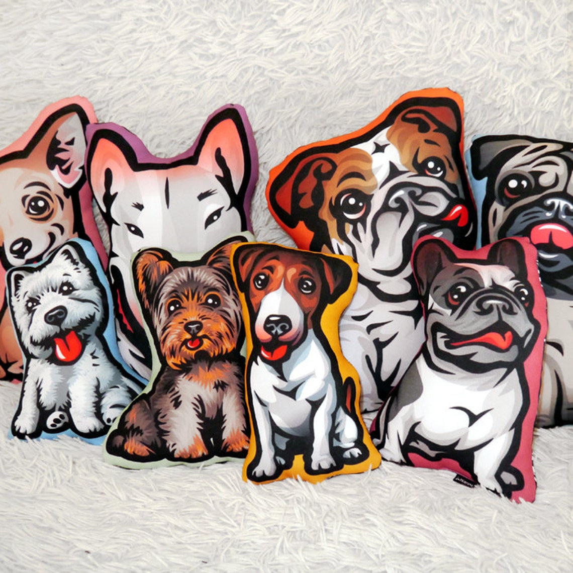English Bulldog Pillow Decorative Dog Cushion Cuddly Mascot - Etsy