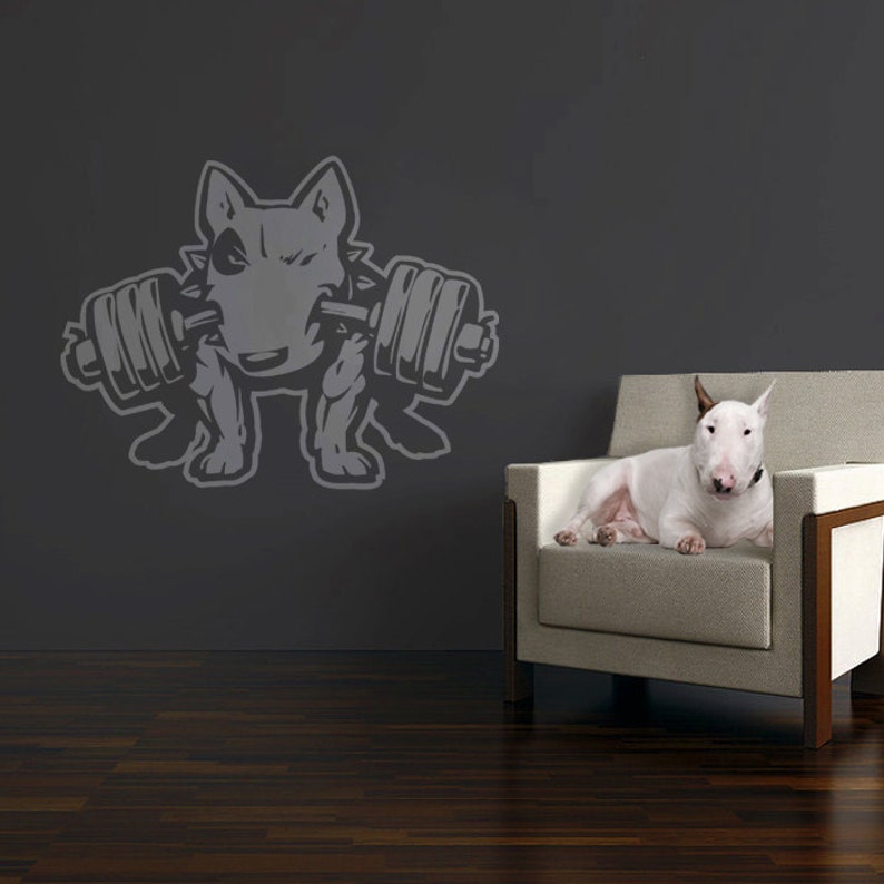 Bull Terrier Dog Decal Fitness Vinyl Sticker Decal Good for | Etsy