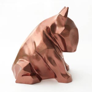 Bull Terrier Copper Dog Sculpture, Home Decor Statue, Gift for Bull ...