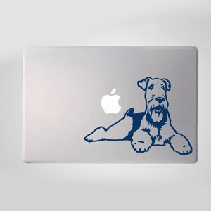 Dog Decal Airedale Terrier Recumbent, Vinyl Sticker Decal - Good for ...