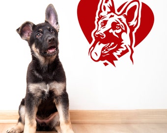 German Shepherd Decal Sticker Vinyl K9 Dog Window Laptop - Etsy
