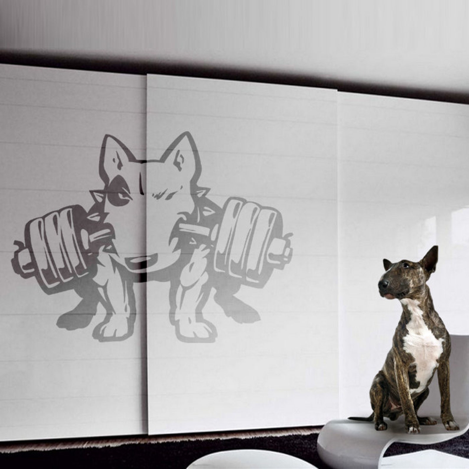 Dog Decal Bull Terrier Fitness Vinyl Sticker Decal Good for - Etsy