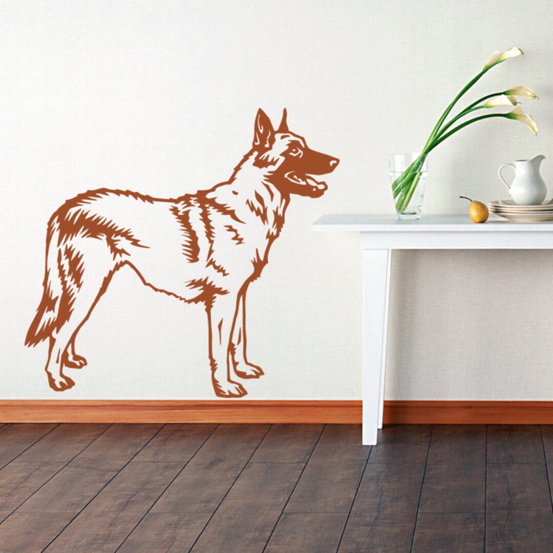 Dog Decal Malinois Policeman, Vinyl Sticker Decal - Good for Walls ...