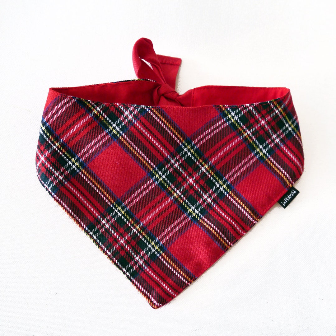 Dog Bandana Tartan Handkerchief Style to Tie Around Your Pet’s Neck ...