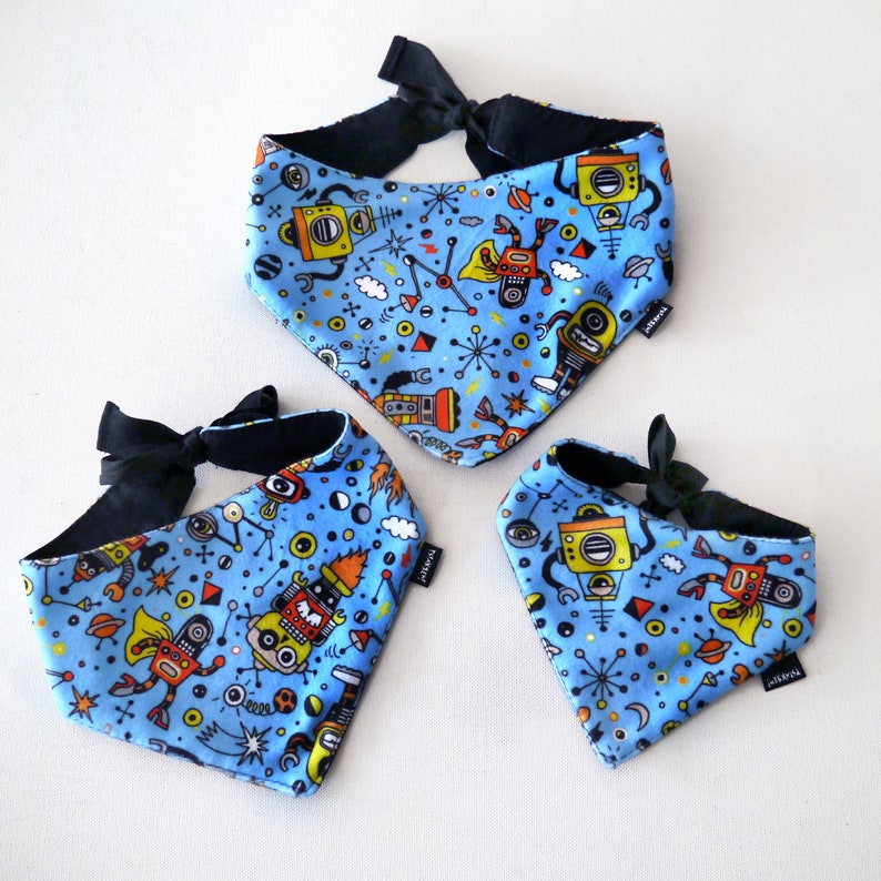 Dog Bandana Robot Handkerchief Style to Tie Around Your Pets | Etsy