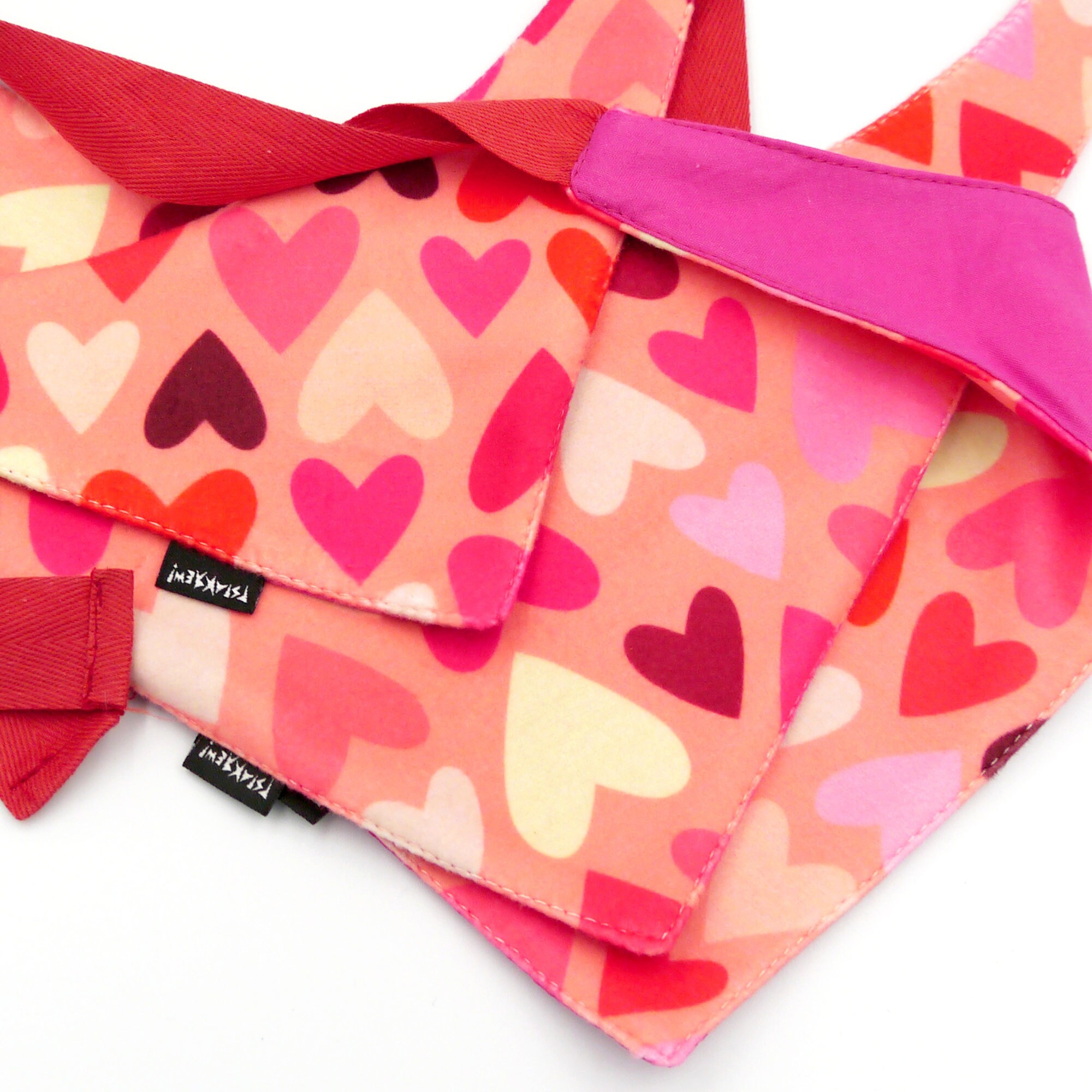 Dog Bandana Sweet Heart handkerchief style to tie around your | Etsy